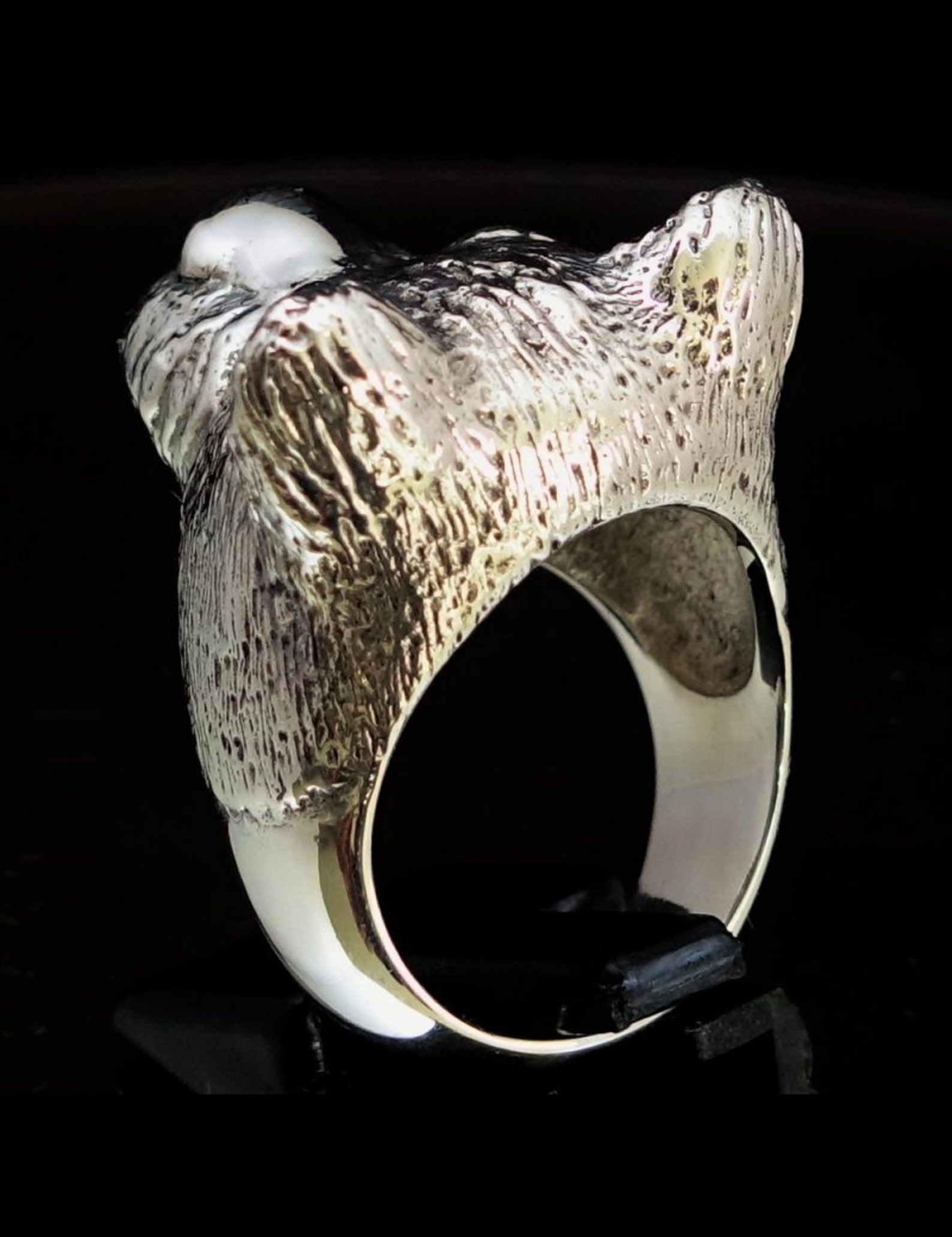 Sterling Silver Animal Ring Lioness Female Lion Head Wild - Etsy