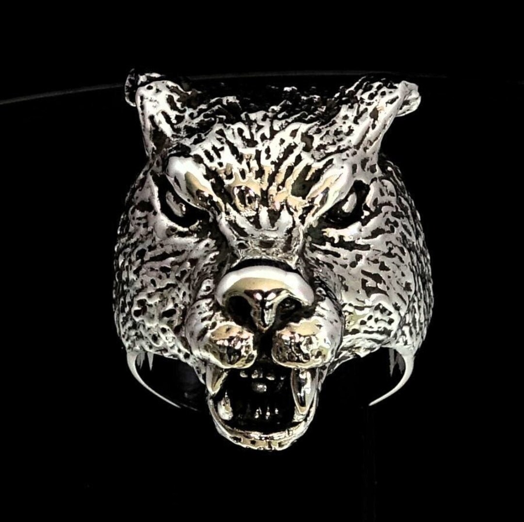 Sterling Silver Ring Vicious Werewolf Mythical Animal Killer Wolf High ...