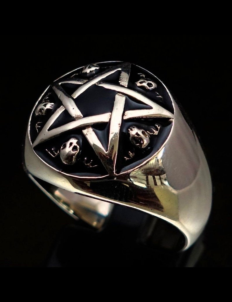Sterling Silver Occult Symbol Ring Pentagram and 5 Celtic - Etsy