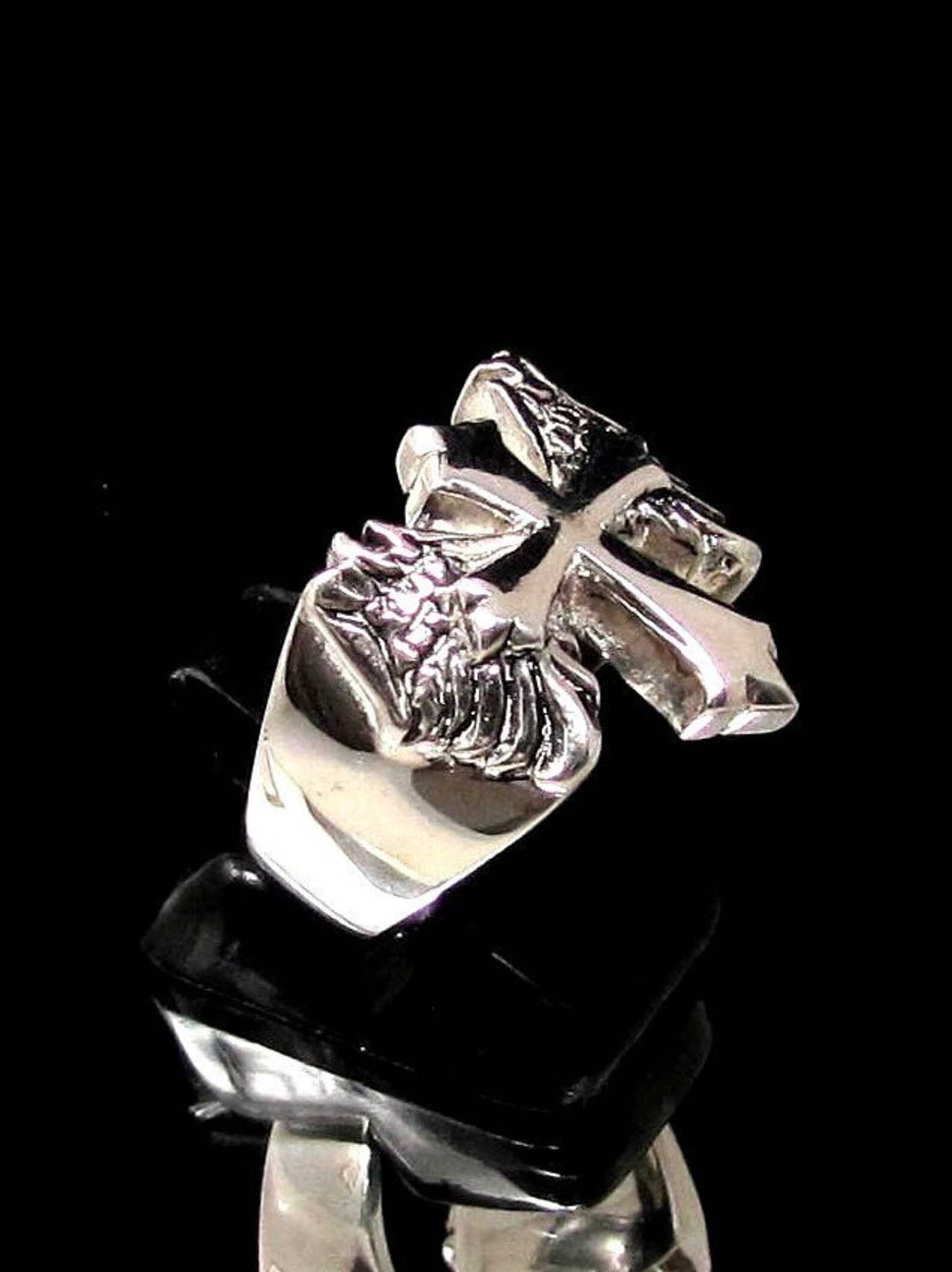 Sterling Silver Ancient Symbol Ring Winged Coptic Cross High - Etsy