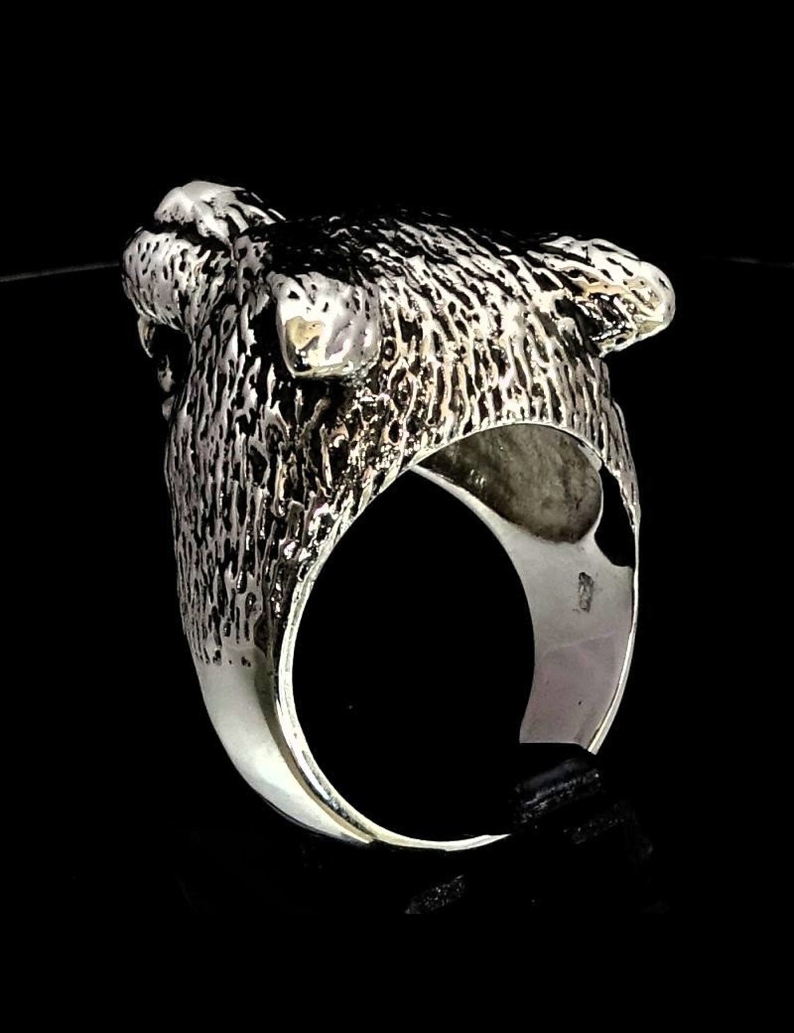 Sterling Silver Ring Vicious Werewolf Mythical Animal Killer - Etsy