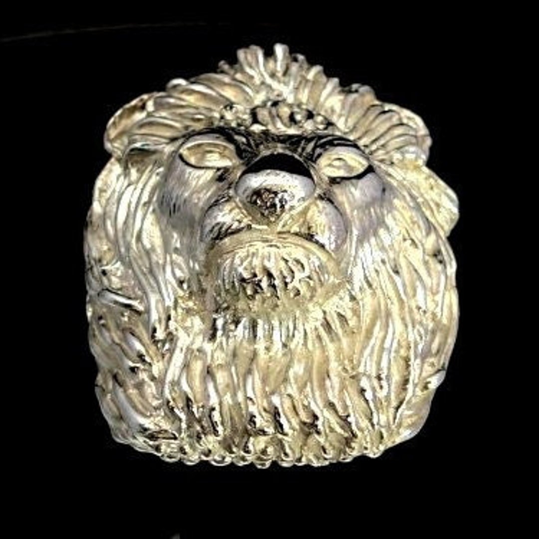 Sterling Silver Lion Ring Big Lion Head Wild Animal Africa High ...