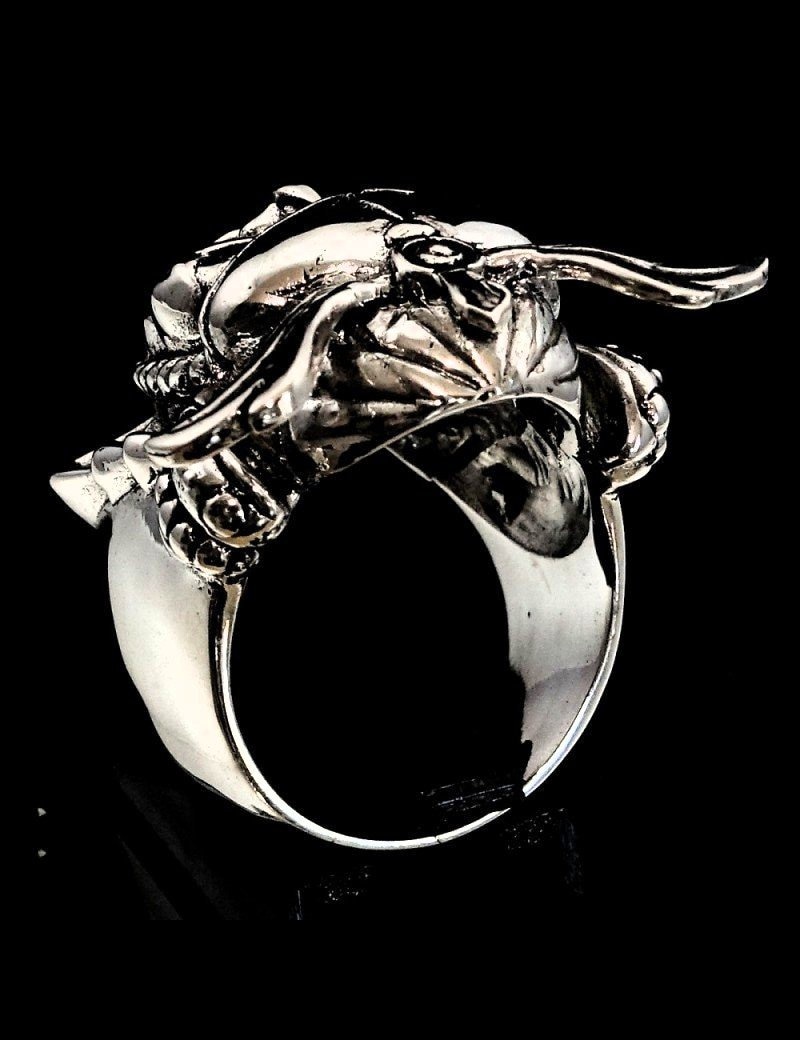 Sterling silver ring ancient Japanese Warrior with Kabuto | Etsy