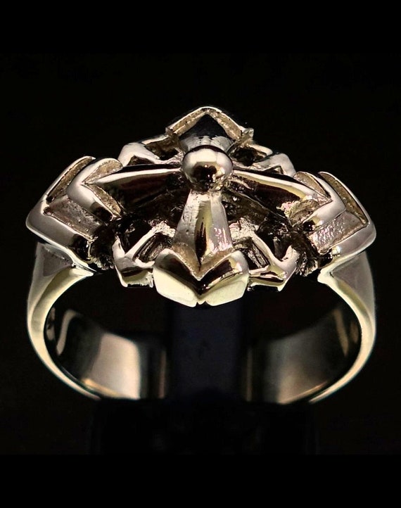 Sterling Silver Ancient Sumerian Symbol Ring Star of Ishtar 8 - Etsy UK