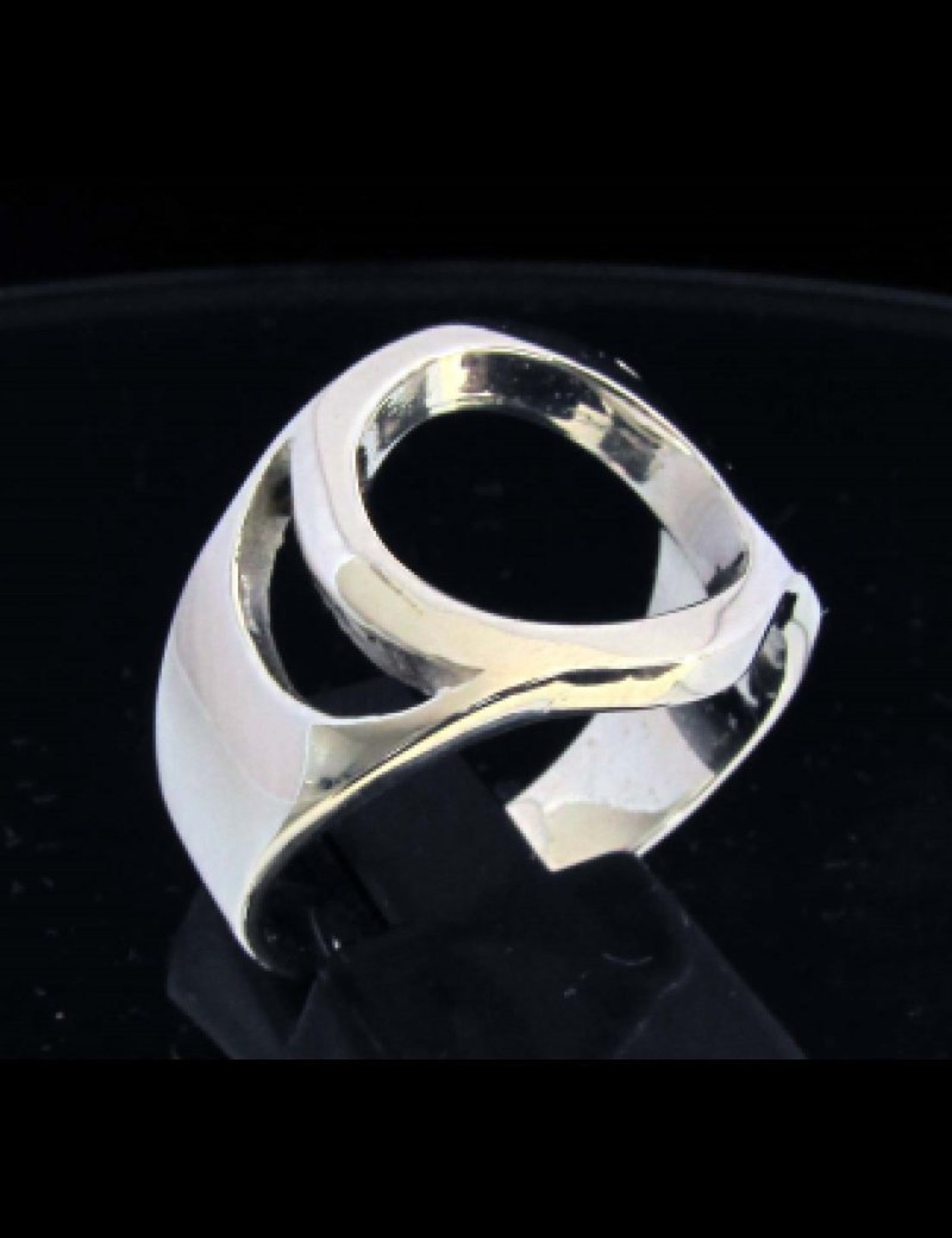 Initial Omicron Sterling silver ring Greek alphabet capital | Etsy