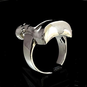 Sterling Silver Art Work Ring Ned Kelly Mask Australian Bandit High ...