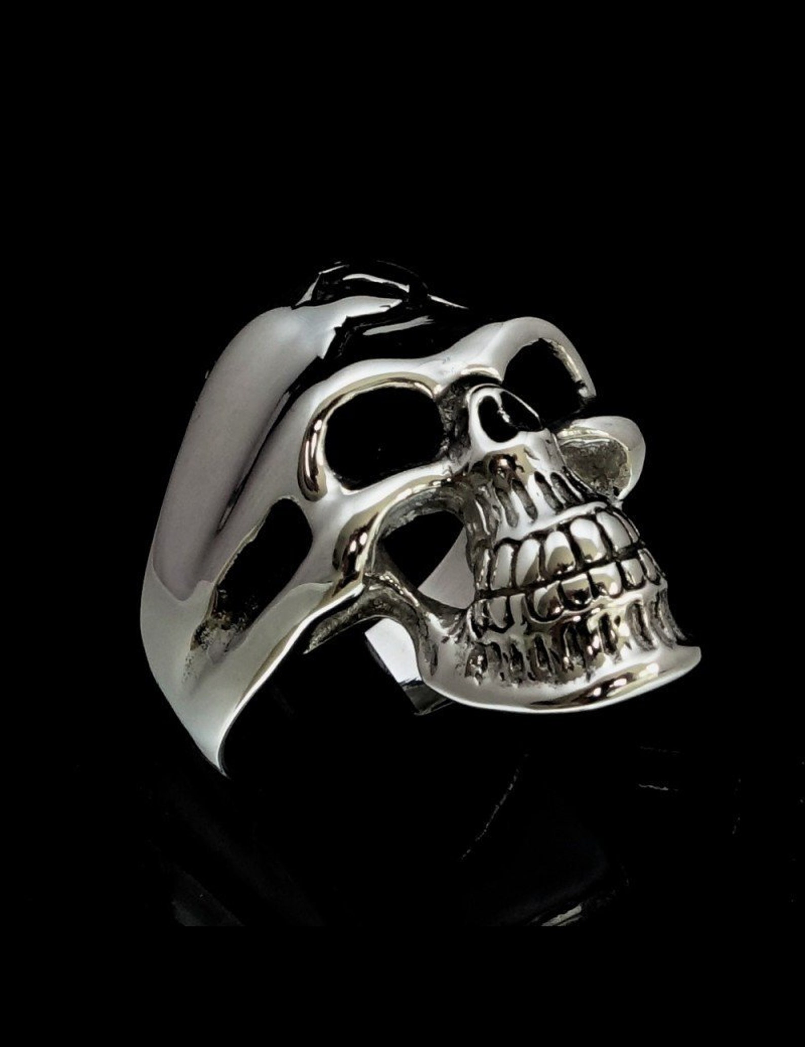 Sterling silver Skull ring Hammer and Sickle Communist symbol | Etsy