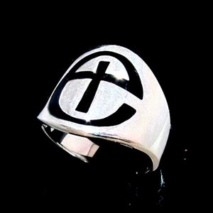 Sterling Silver Anglican Cross Ring Church of England Religious Symbol ...