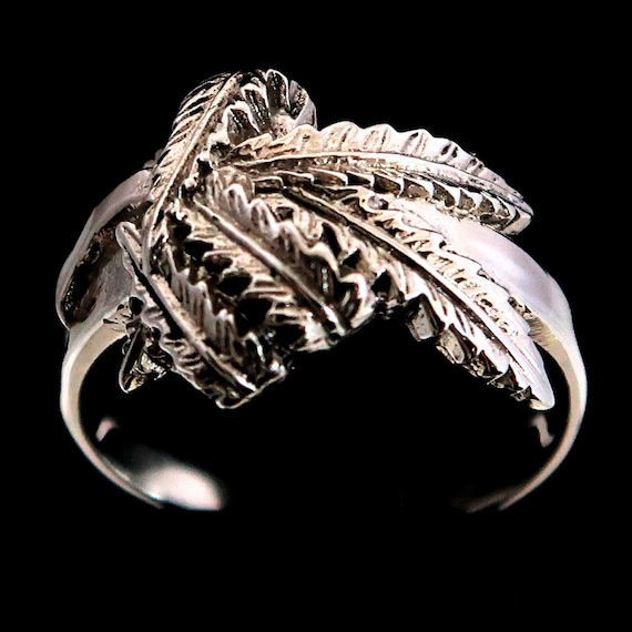 Sterling Silver Cannabis Ring Folded Marijuana Leaf Ganja | Etsy