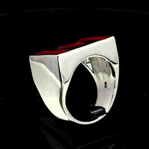 Sterling Silver Canadian Flag Ring Canada Maple Leaf With Red | Etsy
