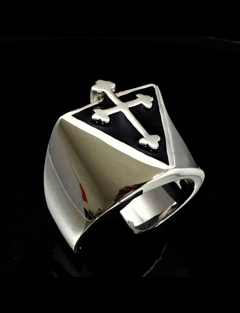 Sterling Silver Medieval Symbol Ring Coptic Cross Christian - Etsy