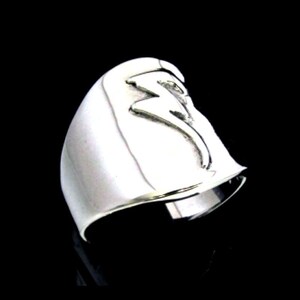 Sterling Silver Elder Scrolls Symbol Ring Seht Daedric Alphabet Initial ...