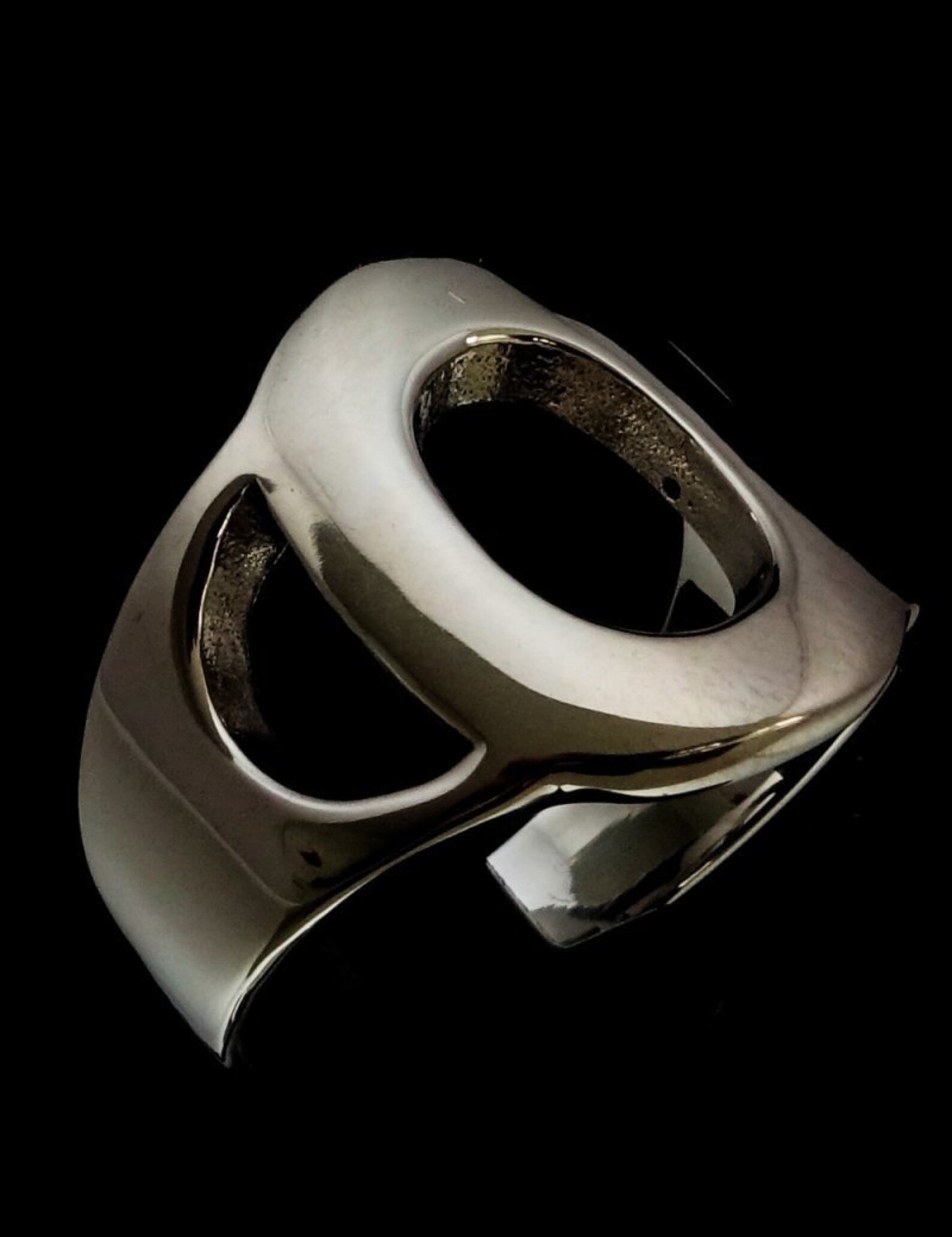 Sterling silver initial O ring alphabet letter high polished | Etsy