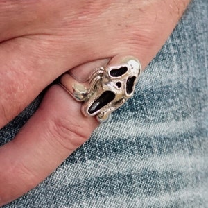 Sterling silver Art work ring The Scream inspired by Munch | Etsy