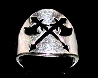 Crossed Axes Ring - Etsy