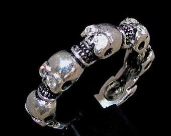 Sterling Silver Ring Vampire Horror Skull Nosferatu High - Etsy