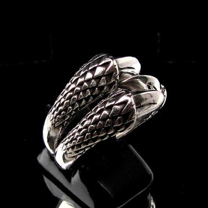 Sterling Silver Dragon Claw Ring With Three Talons Medieval | Etsy