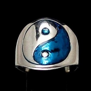 Sterling Silver Symbol Ring Yin and Yang Ancient Chinese | Etsy