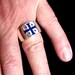 Sterling Silver Jerusalem Cross Ring Knights Templar Flag Medieval ...