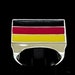 Sterling Silver German Flag Ring Germany With Black Red and - Etsy