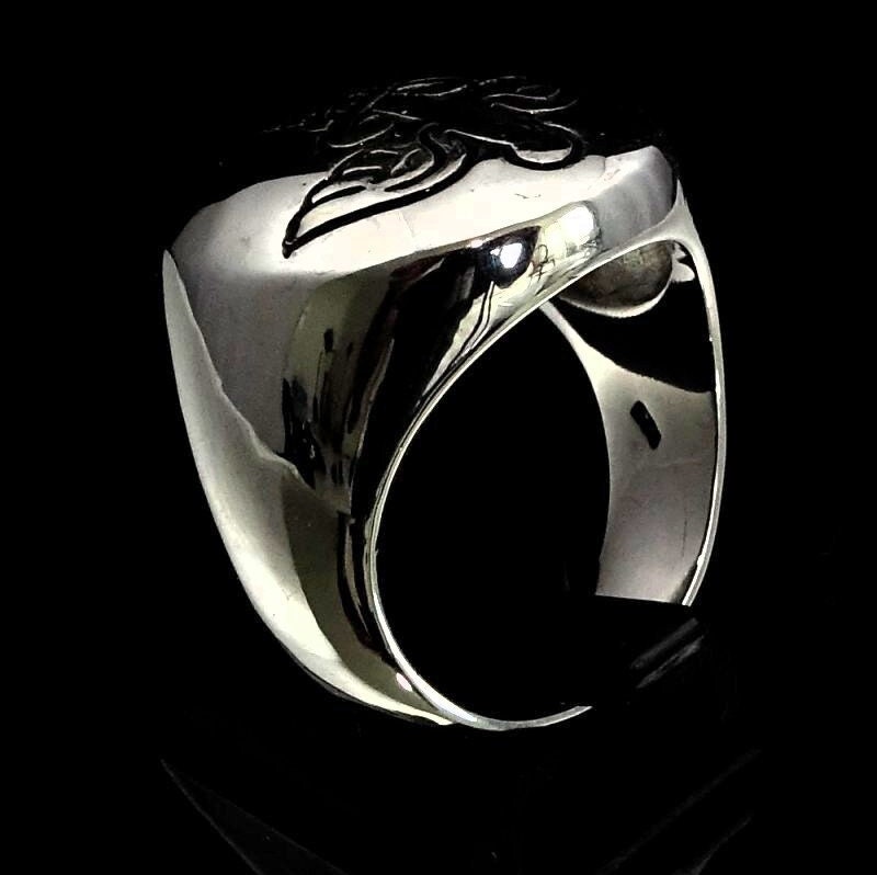 Sterling Silver Caduceus Symbol Ring Winged Staff of Hermes | Etsy