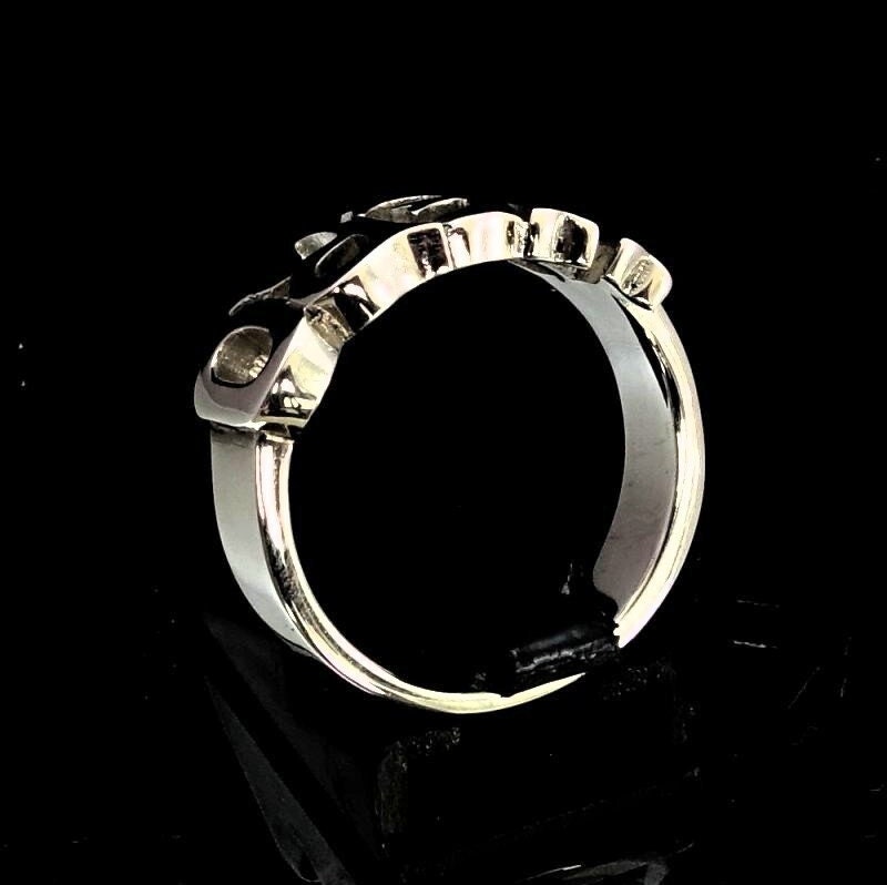 Sterling Silver Letter Ring Hero One Word Bold Letters High - Etsy