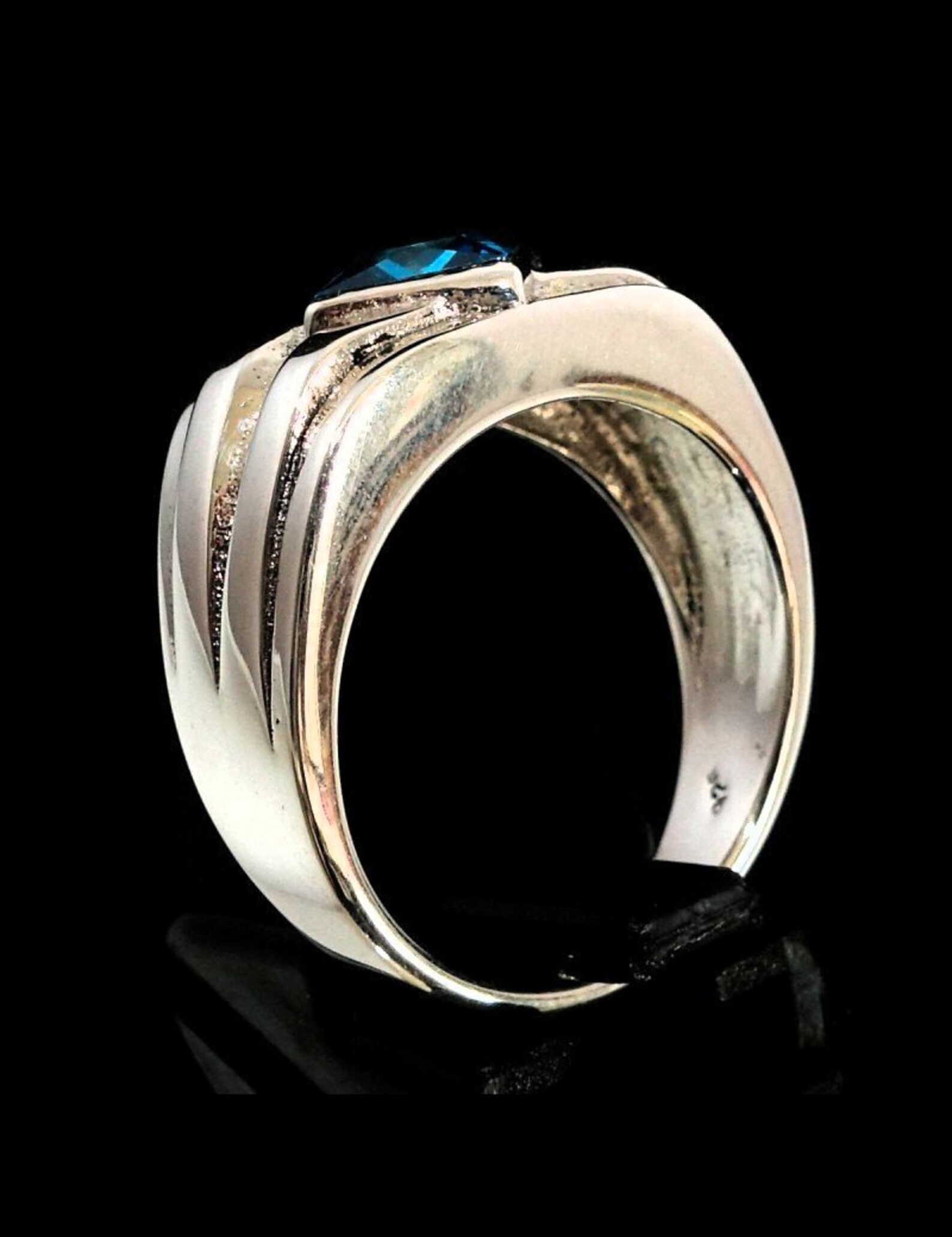 Classic Sterling Silver Men's Ring With a Beautiful | Etsy