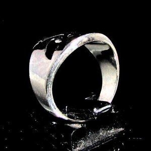 Sterling Silver Ring Medieval Halberds Crossed Battle Axes in Black ...