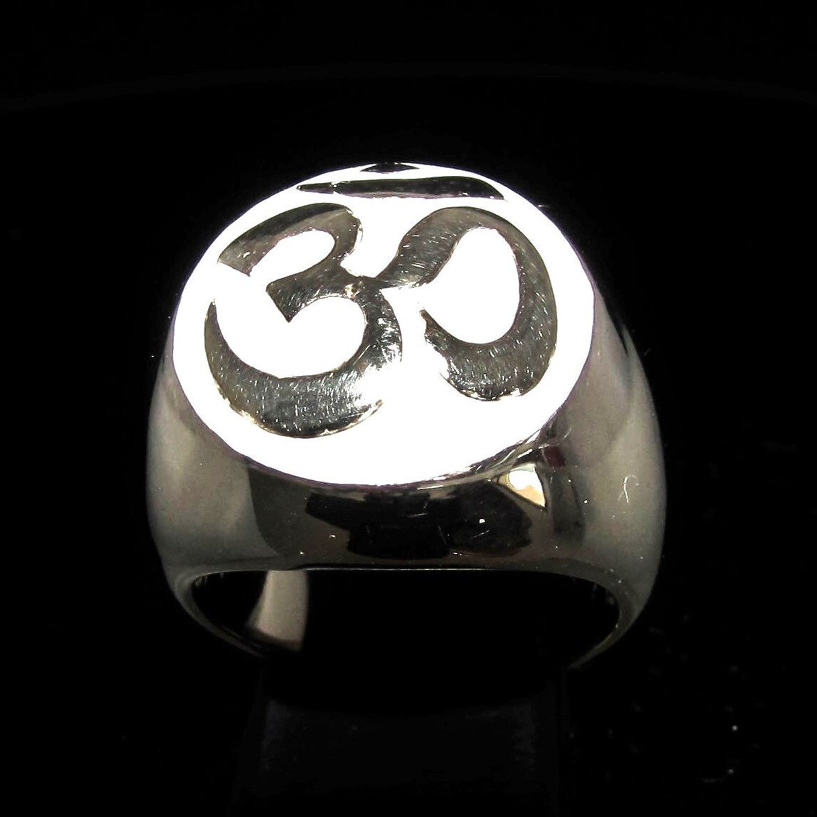 Sterling Silver Ancient Symbol Ring Ohm Buddhist Sacred Sound | Etsy