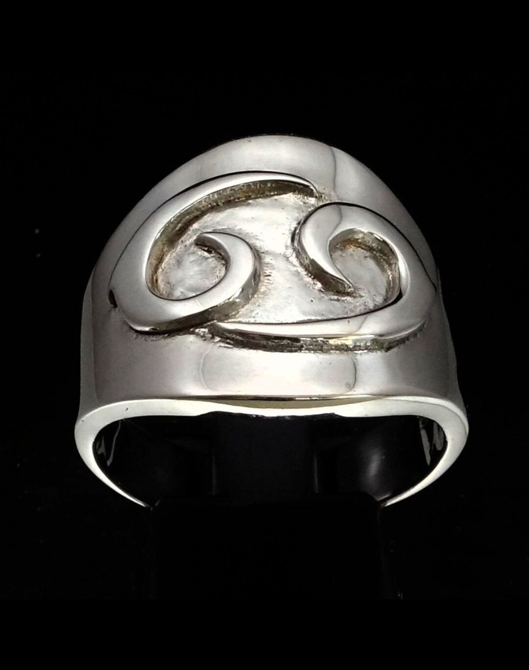 Sterling Silver Ring Cancer Zodiac 69 Symbol Horoscope Astrology High ...