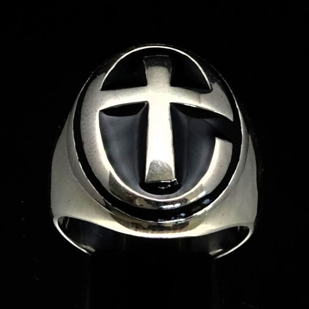 Sterling Silver Anglican Cross Ring Church of England Religious Symbol ...