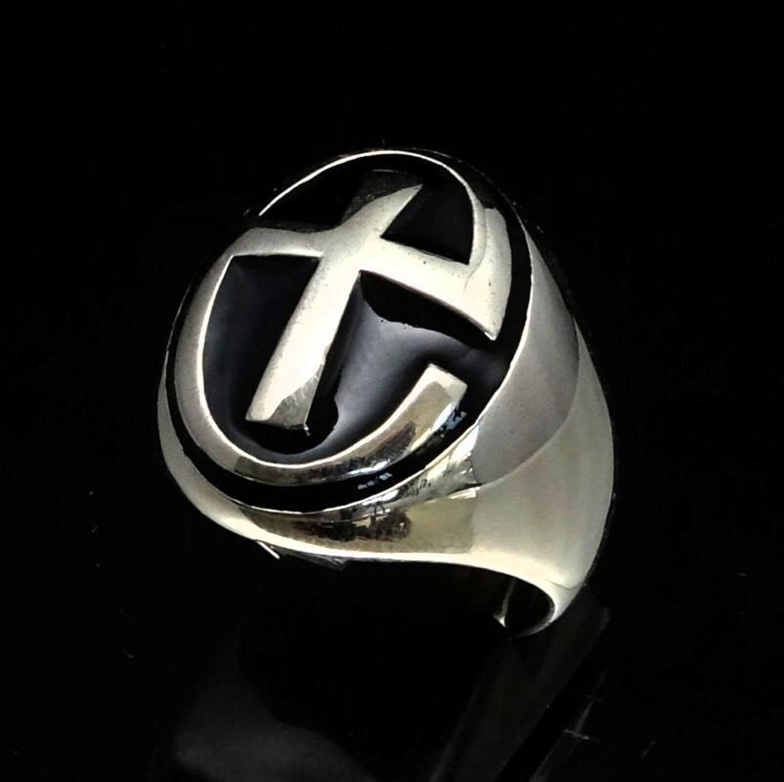 Sterling Silver Anglican Cross Ring: Church of England Religious Symbol ...