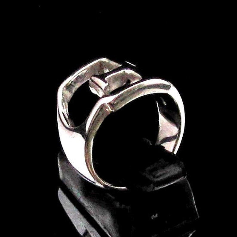 Initial Epsilon Sterling Silver Ring Greek Alphabet Capital - Etsy