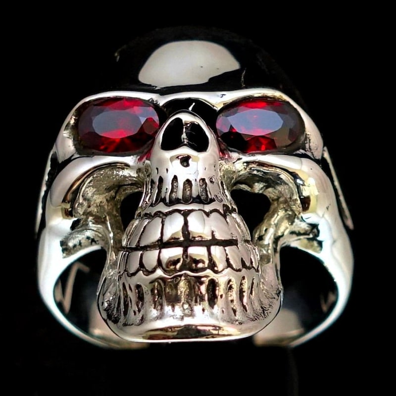 Sterling Skull Ring - Etsy