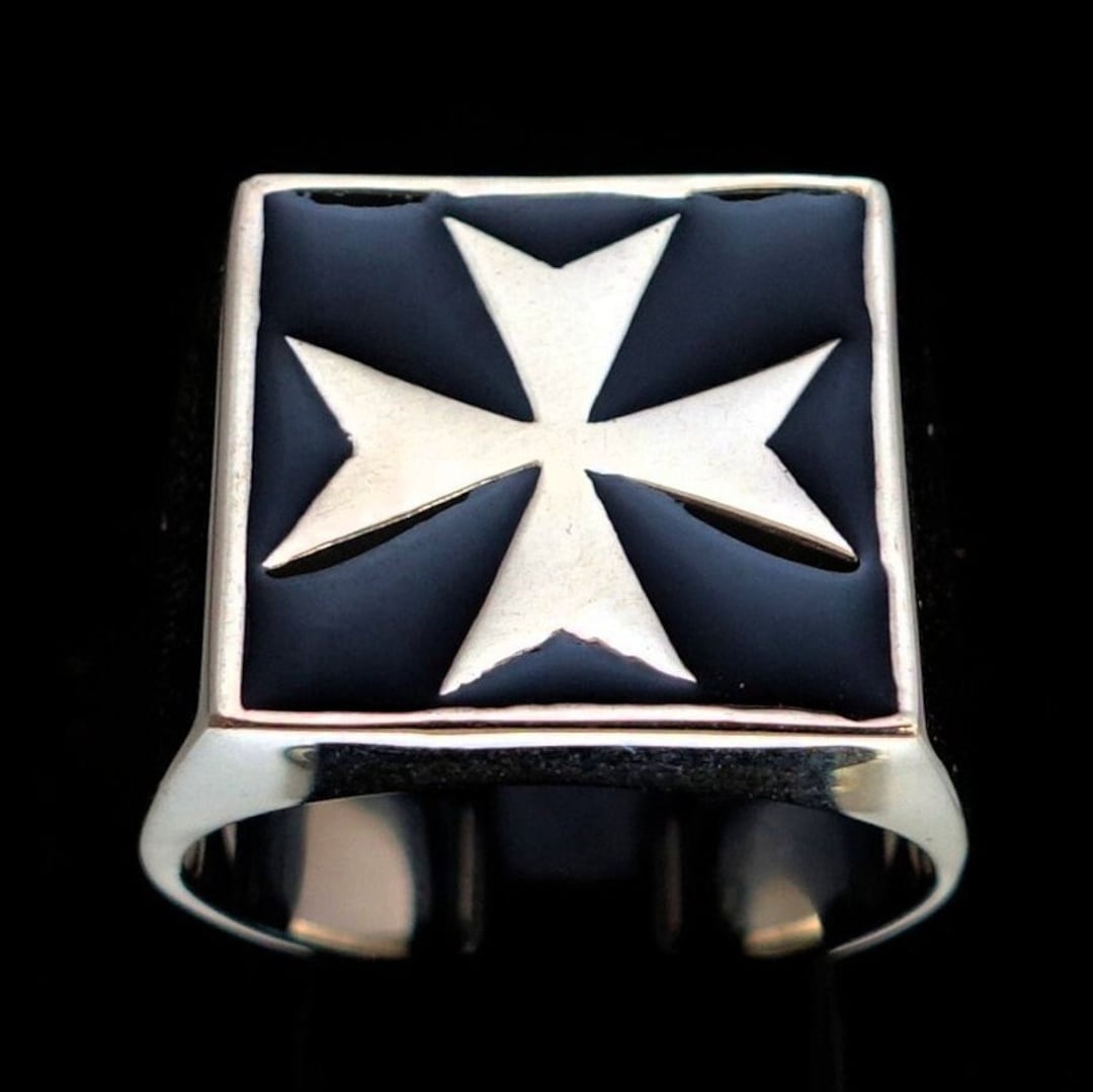 Sterling Silver Maltese Cross Ring: Knights Hospitaller, Malta ...