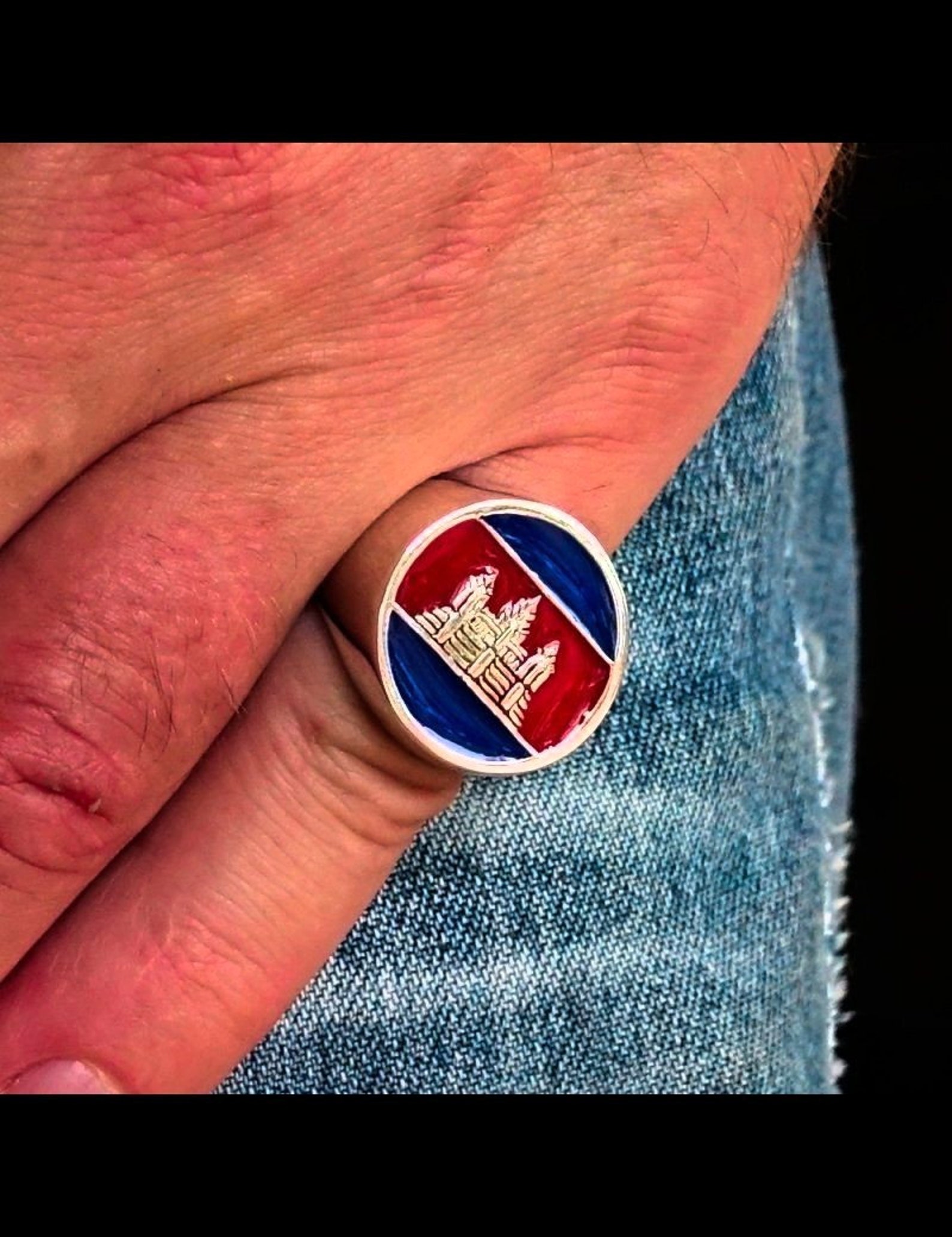 Sterling Silver Flag Ring Angkor Wat Cambodia Khmer Temple - Etsy