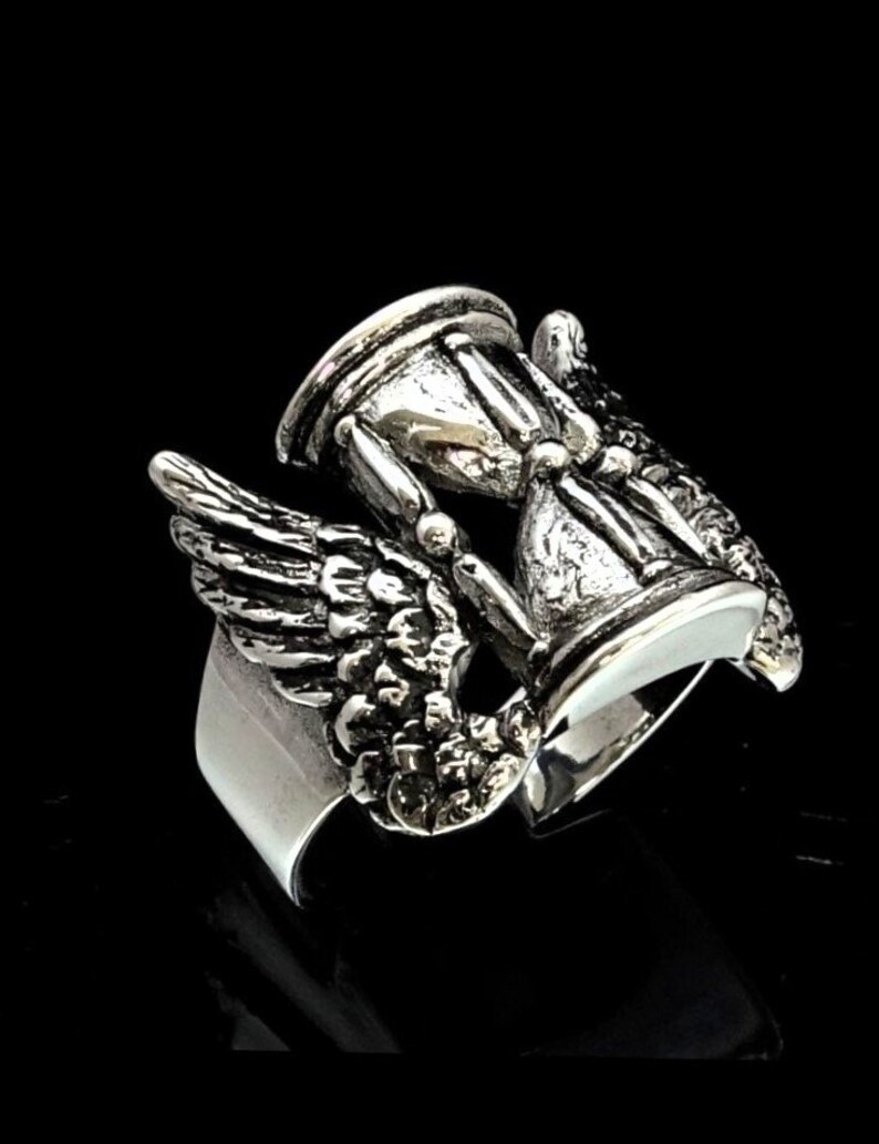 Sterling Silver Freemasonry Ring Winged Hourglass Masonic | Etsy