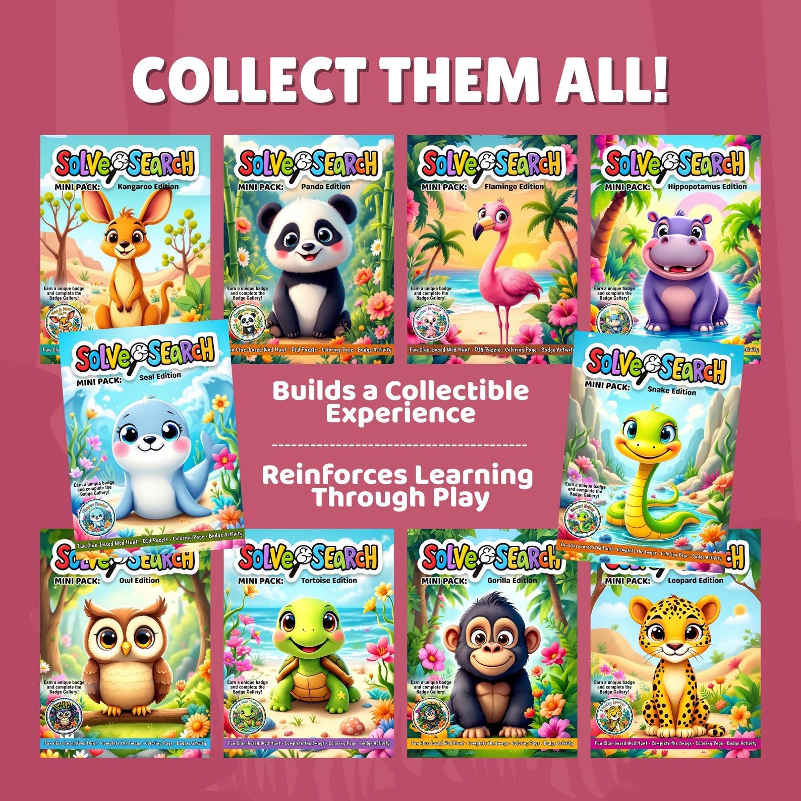 Solve & Search Penguin Mini Pack – Printable Puzzle, Coloring Page ...