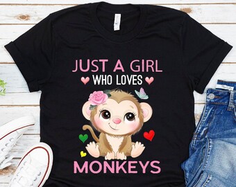 Cute Monkey Shirt | Etsy
