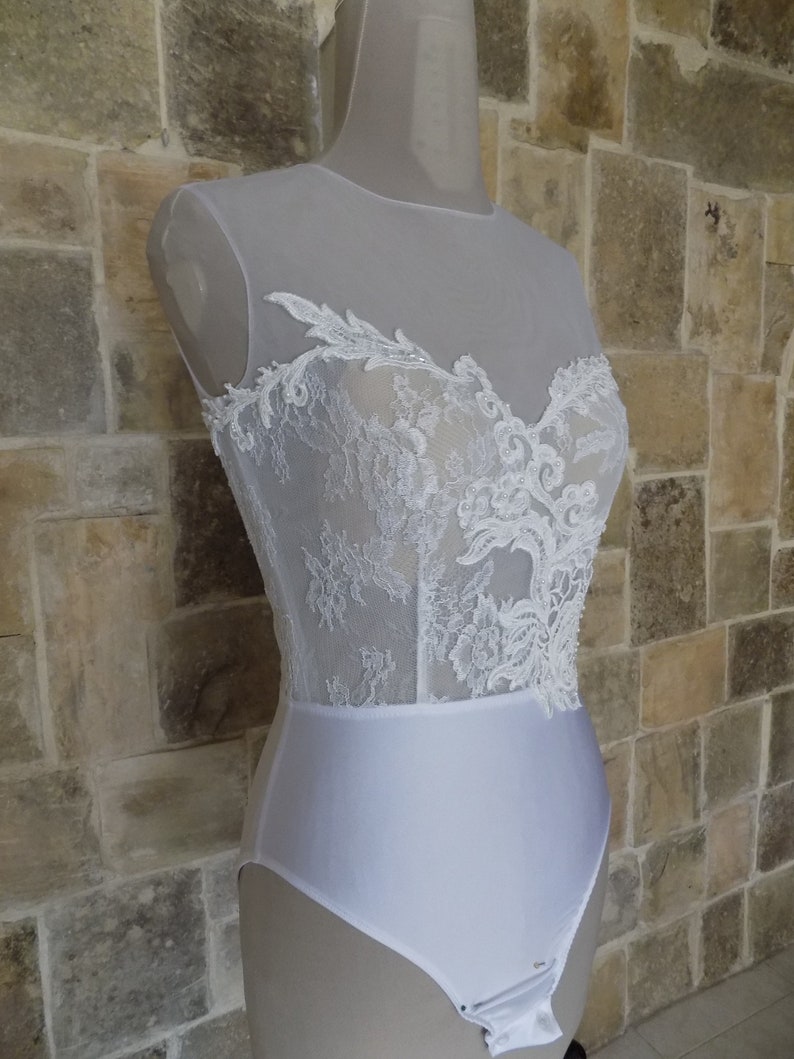 Ivory Lace Bodysuit /bridal Sweetheart Bodysuit/wedding - Etsy