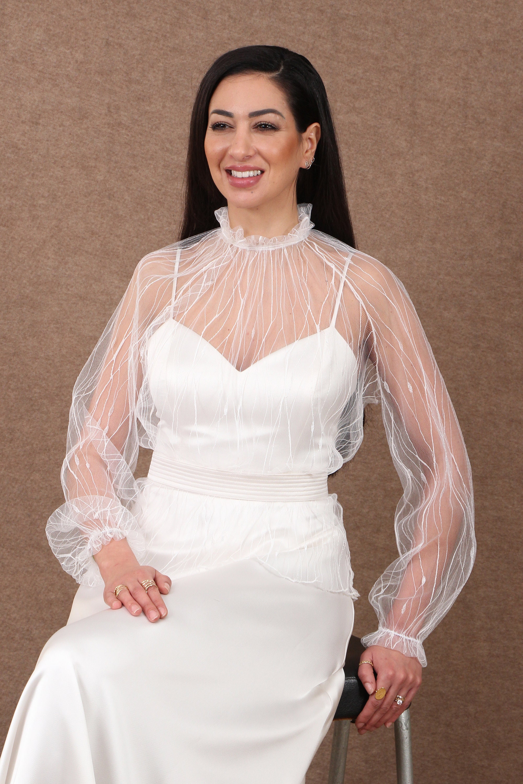 Bridal Tulle Top/embroidered Tulle Top/bridal Cover Up/tulle Blouse ...
