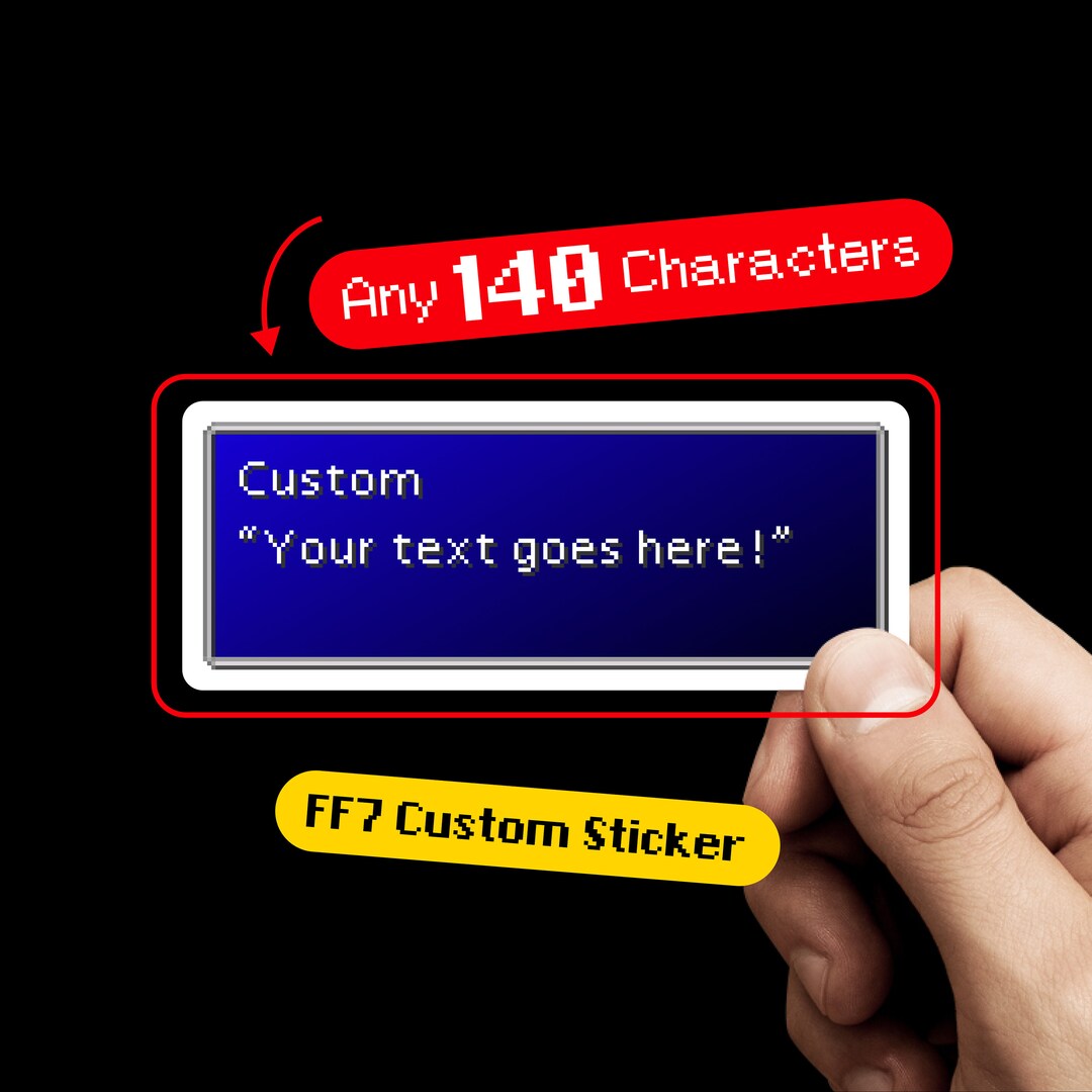 Custom - FF7 Text Box Sticker - Etsy