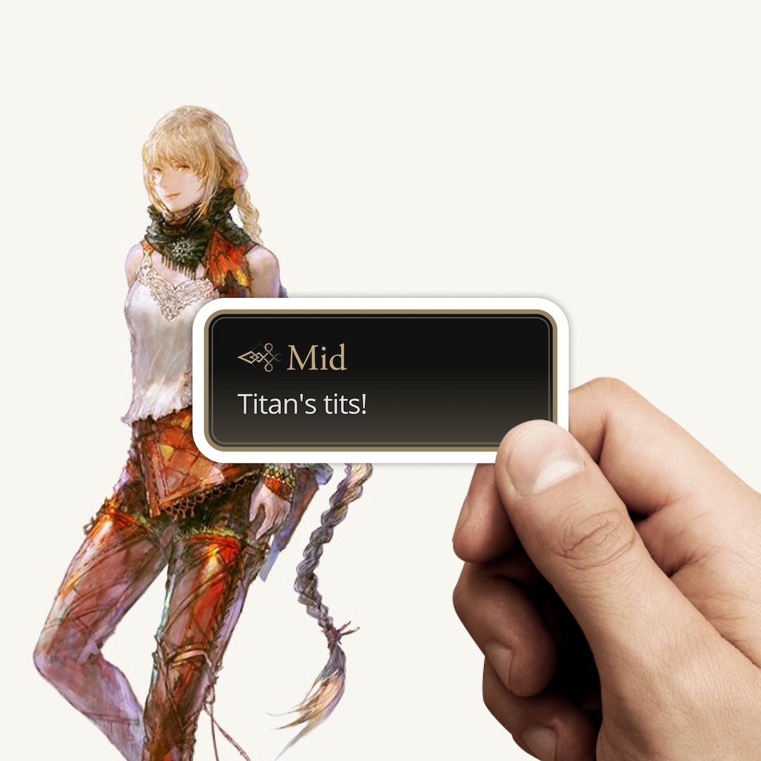 Final Fantasy XVI Midadol 'mid' Telamon Quote Sticker - Etsy