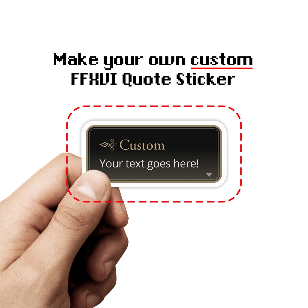 Custom FFXVI Text Box Sticker - Etsy