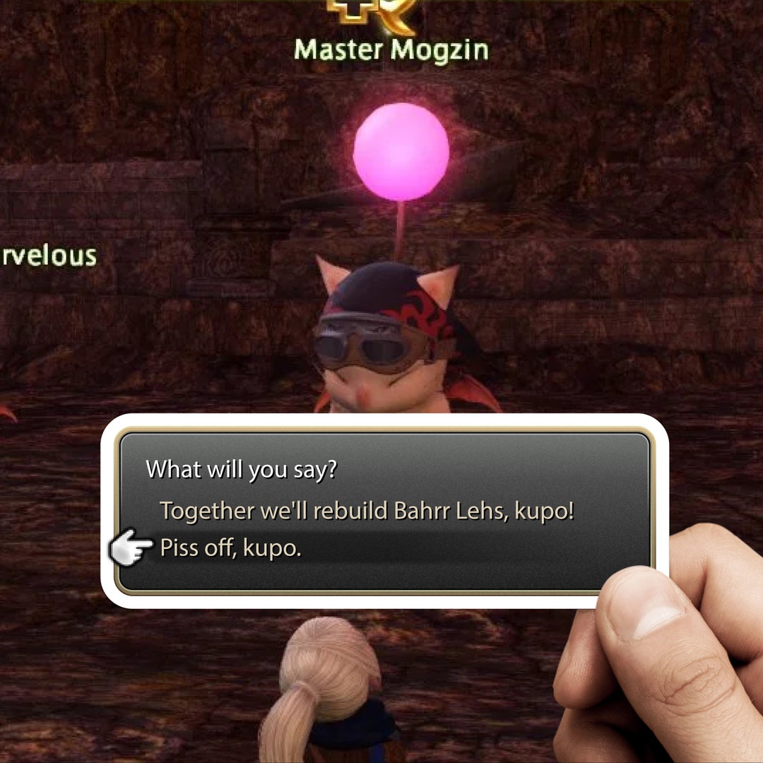 Piss Off, Kupo - Master Mogzin - Final Fantasy 14 Sticker - Etsy