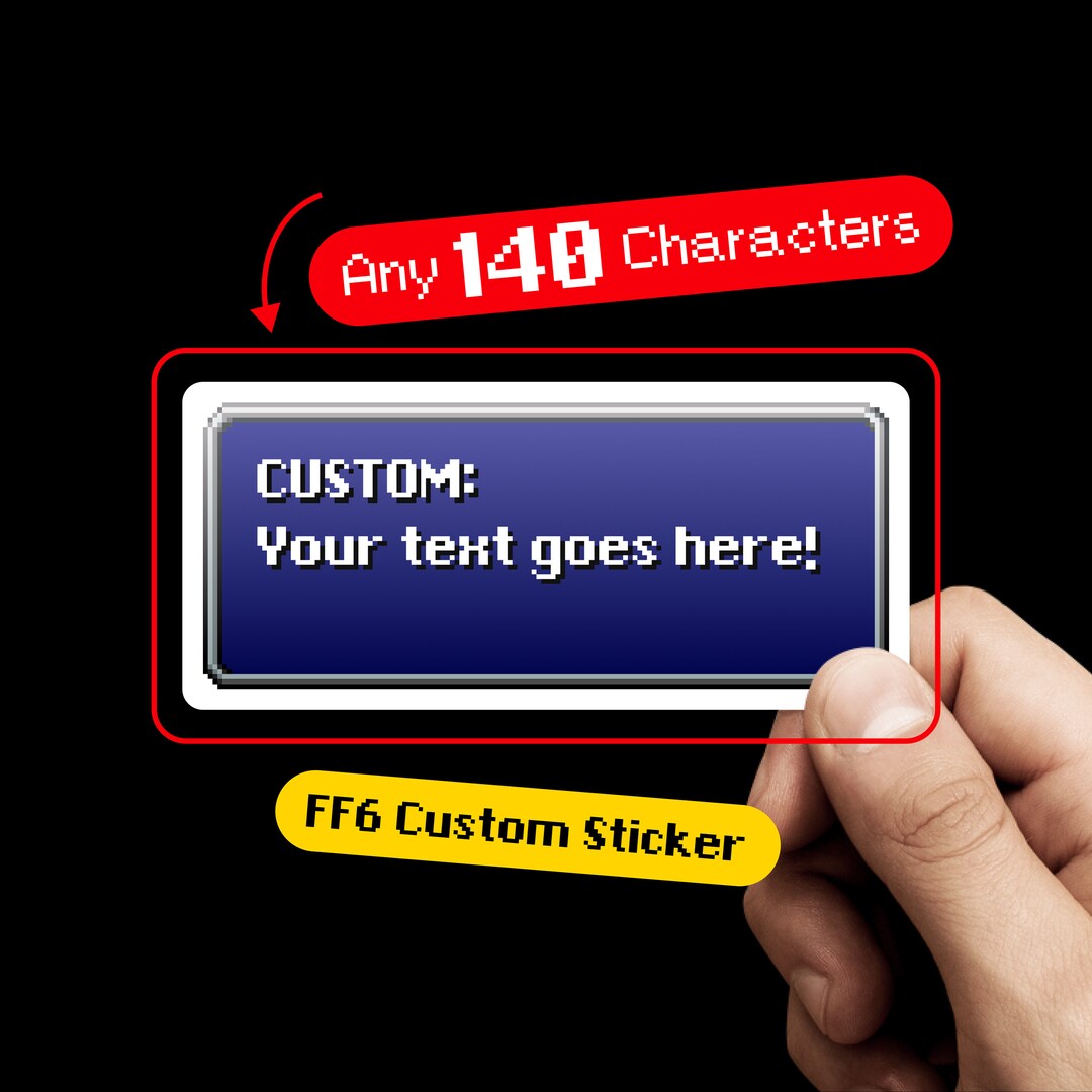 Custom - FF6 Text Box Sticker - Etsy