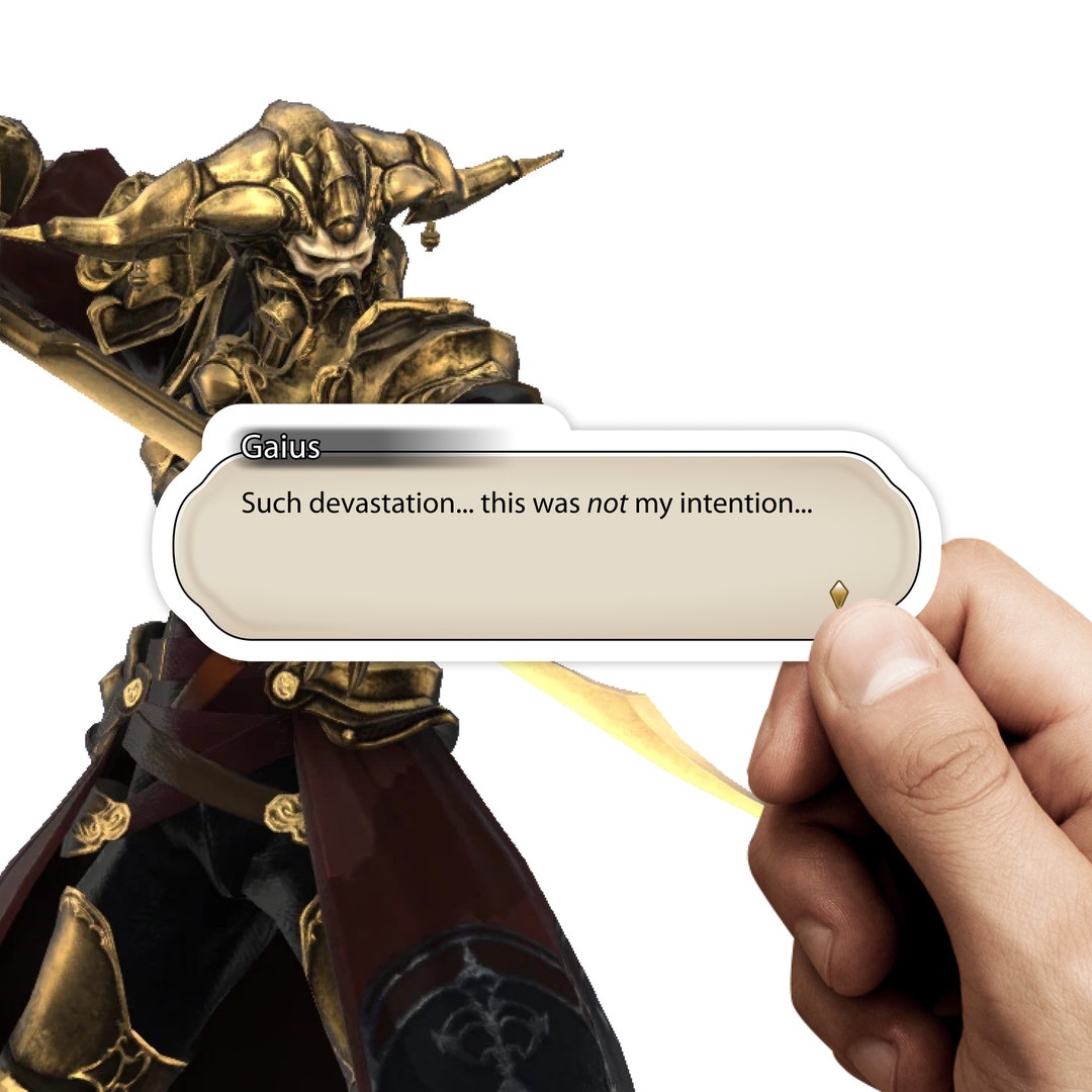 Final Fantasy XIV - Quote Stickers - Gaius Van Baelsar - Etsy