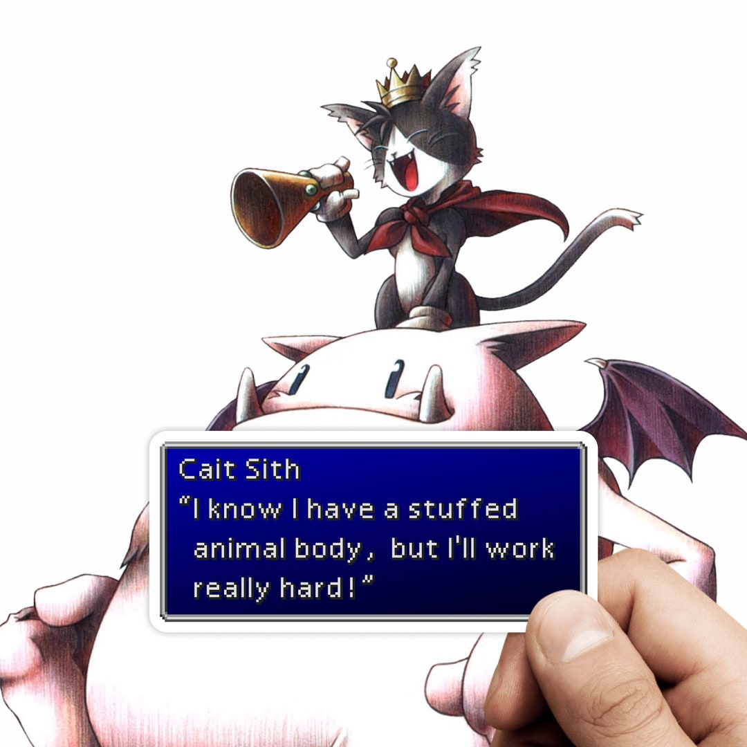Final Fantasy VII Cait Sith Quote Sticker - Etsy