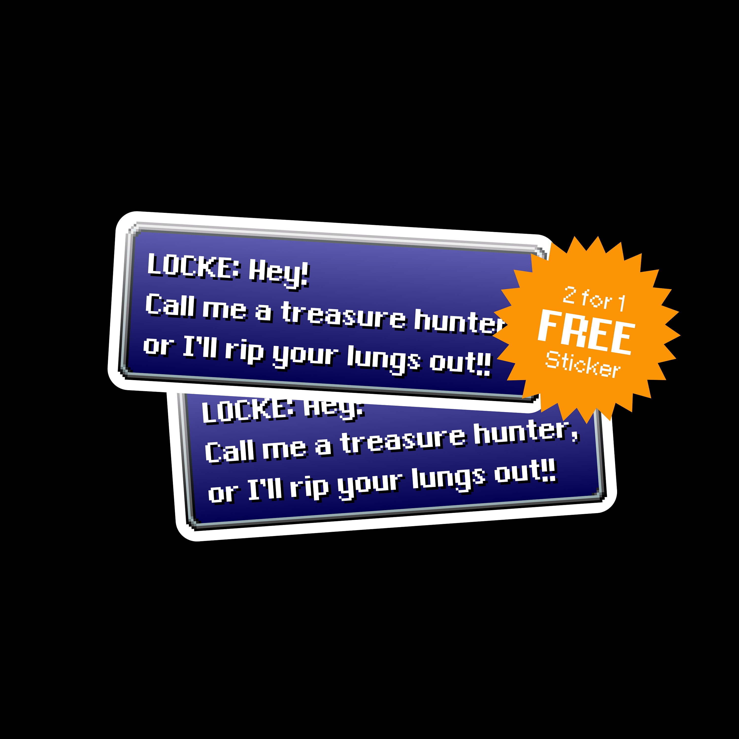 Final Fantasy 6 Sticker – Locke Cole "treasure Hunter" Dialogue Box - Etsy