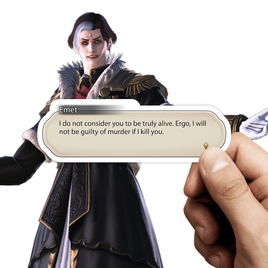 Final Fantasy XIV - Quote Stickers - Emet Selch - Etsy
